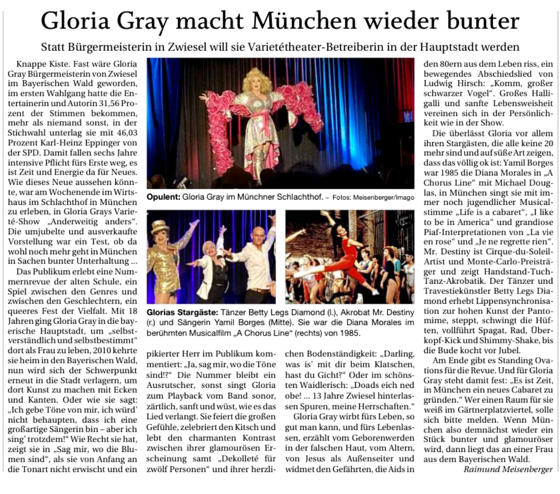 GLORIA GRAY Entertainment - Kunst, KünstlerIN, PerformerIN, Artist ...